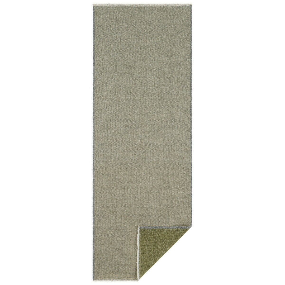 Covor Reversibil Unicolor Duo, Taupe/Verde 80x200, C133-4710512 - eMAG.ro
