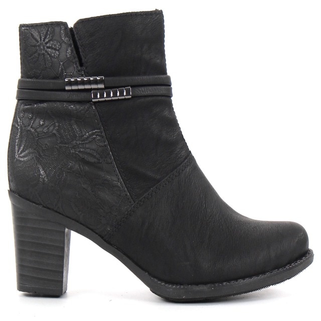 Botine dama,din piele ,Rieker,Z7684-00,negru,39 - eMAG.ro