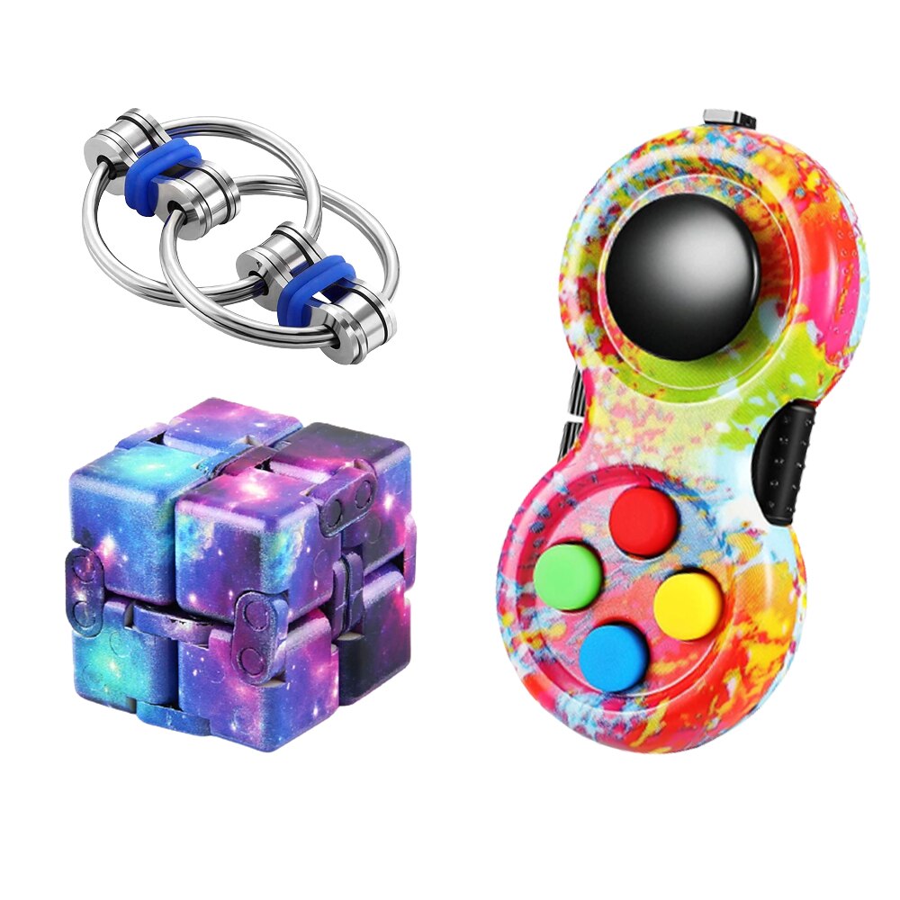 Set 3 Jucarii Zenuk® - Antistres, Fidget Toys, Cub Infinity, Fidget Pad ...