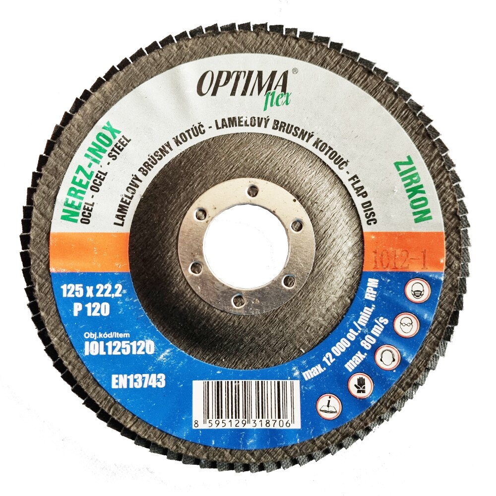 Disc lamelar pentru metal si inox OPTIMA flex 125 x 22,2 K 120 - Compară Prețuri | 3CHEAPS