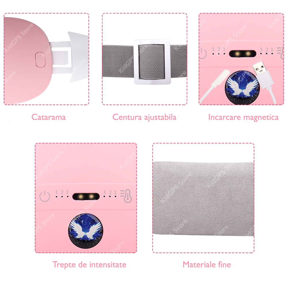 Aparat pentru incalzire si masaj lombar Horigen FemCare, anti dureri ...