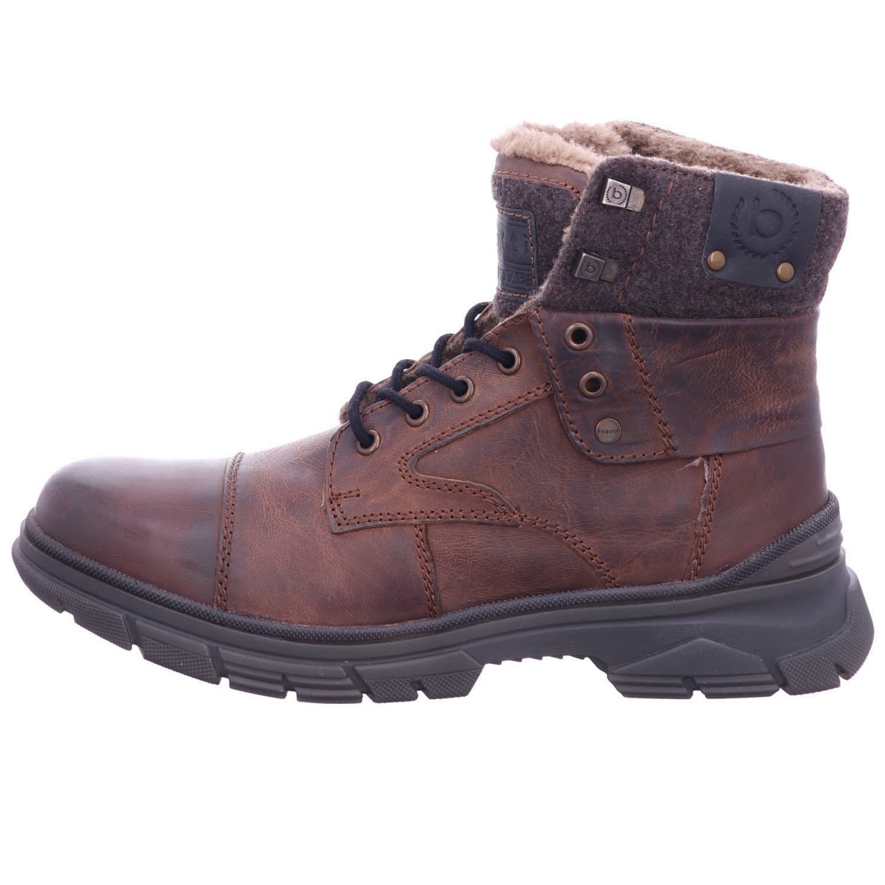 Ghete Bugatti Zeus, Talpa sintetica, Piele, Maro, 43 EU - eMAG.ro