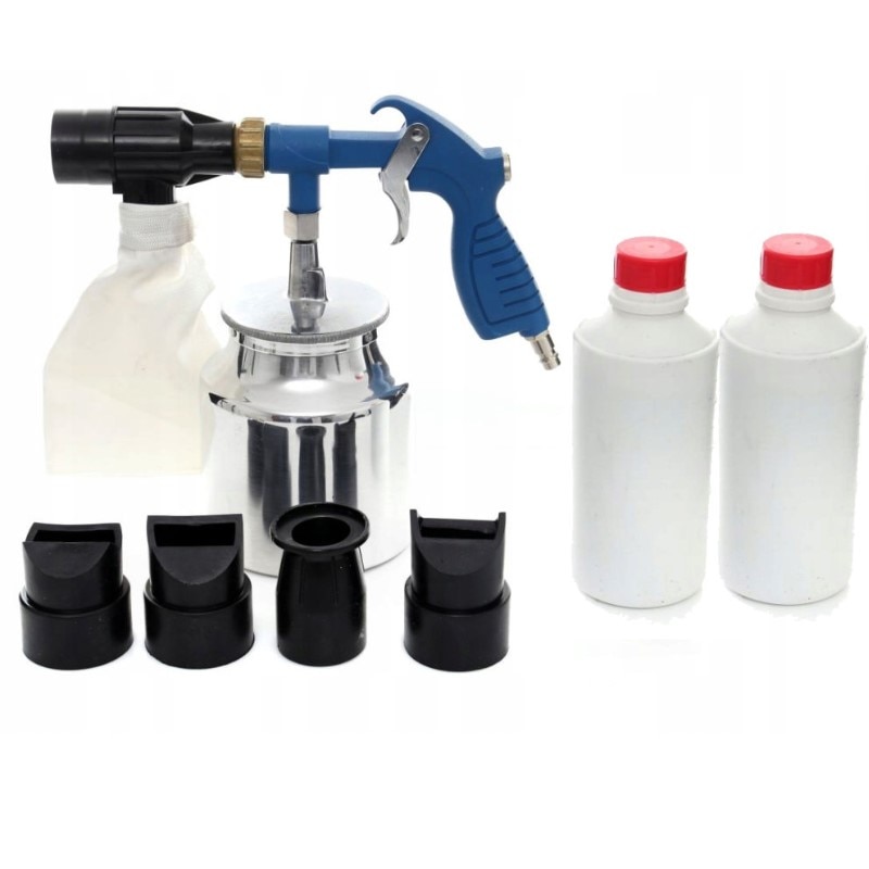 Set pistol pentru sablat, Tagred, include 2 kg de abraziv+4 duze cu ...