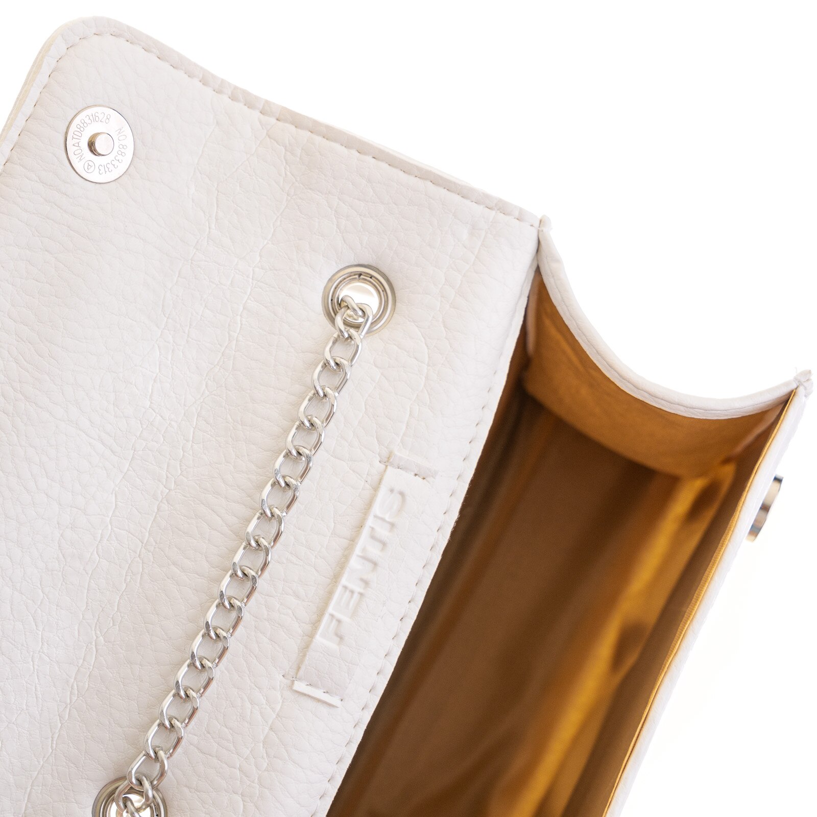 Poseta trendy, Fentis, alba, din piele ecologica - Sugar Baby 26x16x10 ...