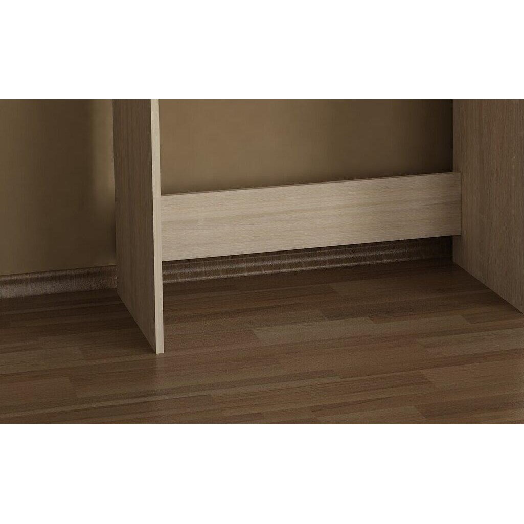 Birou cu trei sertare Sani B 42,123x50x77 cm, Stejar sonoma/ALb - eMAG.ro