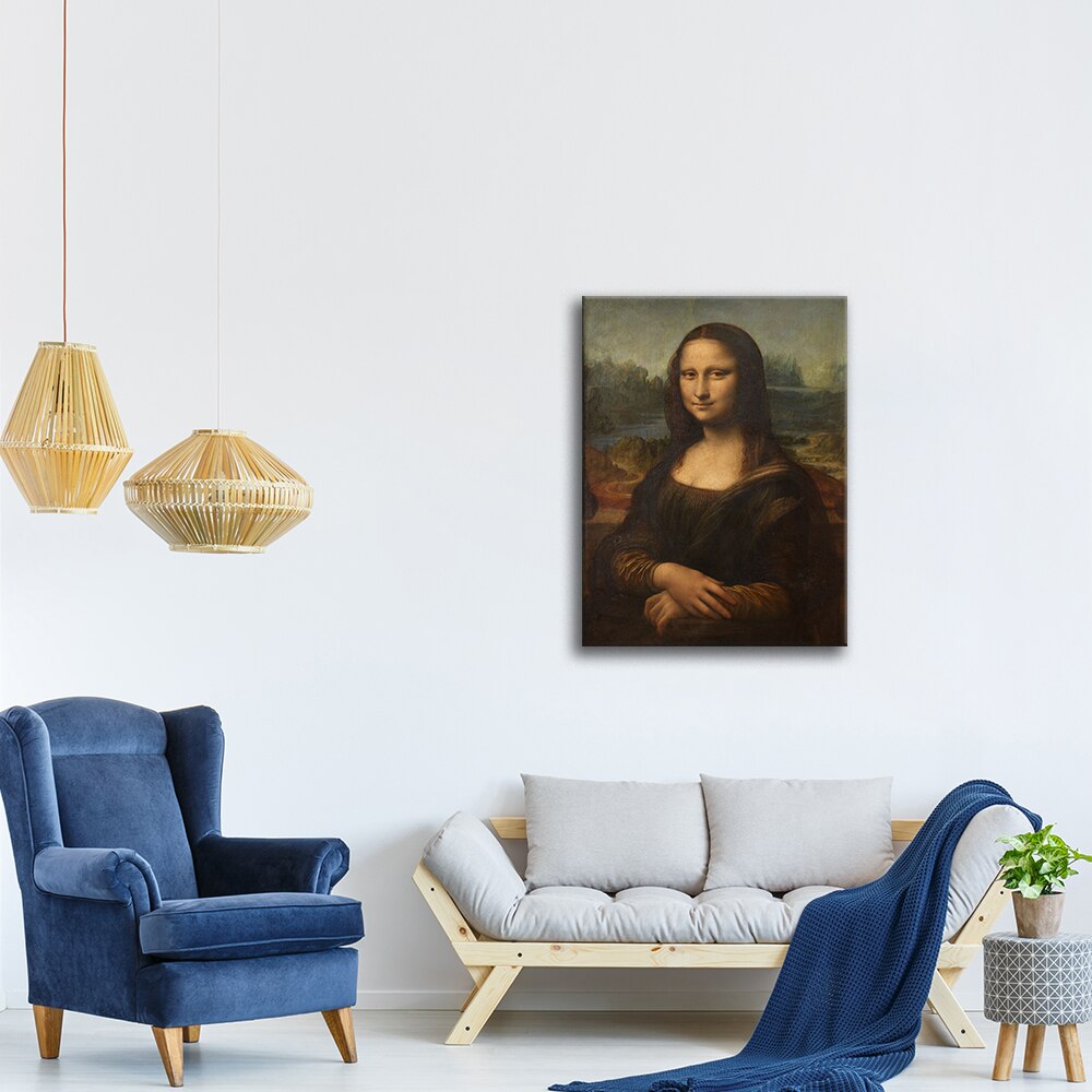 Tablou Legendarte, Mona Lisa, Panza, 60x85 cm, Multicolor - eMAG.ro