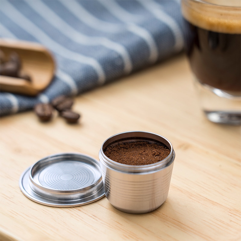 Capsula cafea INOX/ lingurita/periuta, destinat Scishare/Nespresso Rich ...