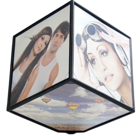 Cub foto rotativ, 4 parti pentru a se fixa poze, 10 x 10 cm - eMAG.ro