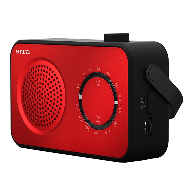Radio portabil Aiwa R-190RD, FM, AUX, Rosu/Negru - eMAG.ro