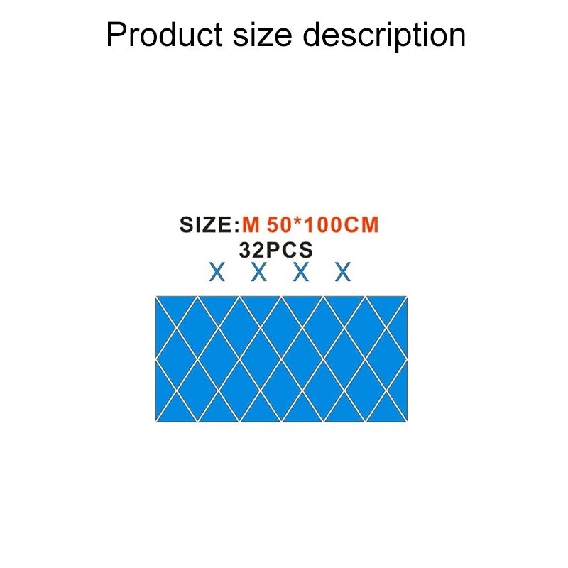 Set 32 Oglinzi Acrilice Diamant Romb Sticker Auto-adeziv Decorativ ...