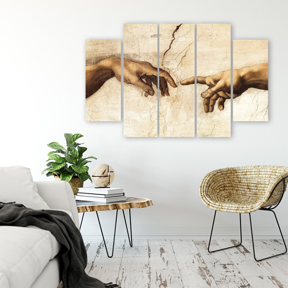 Tablou Legendarte, The Creation Of Adam (Particular), Michelangelo ...