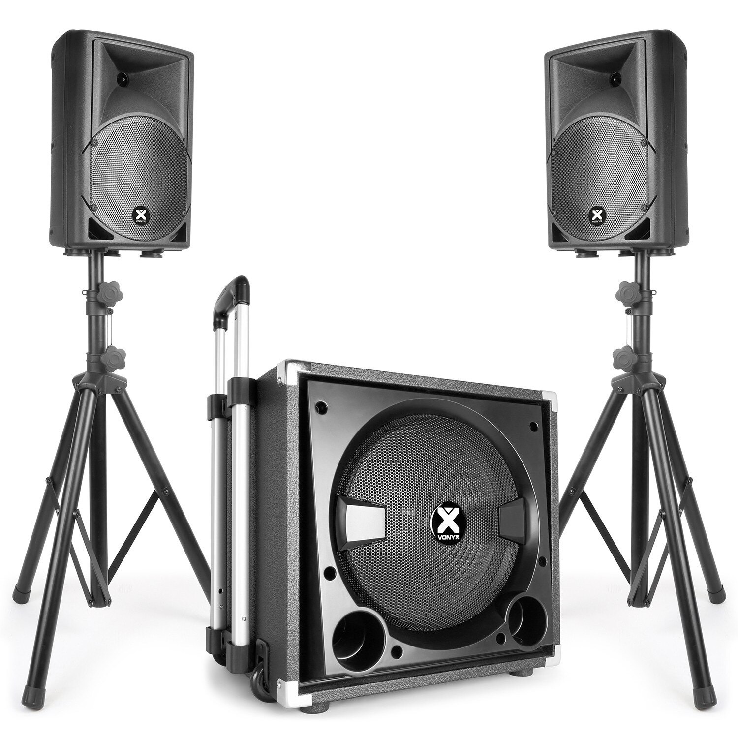 Sistem de sonorizare (subwoofer activ 15", 2x boxe 8") 600W RMS ...