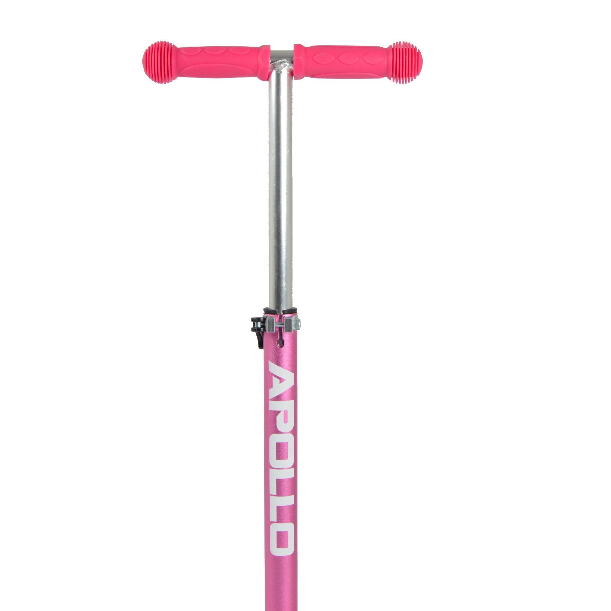 Trotineta cu 3 roti Apollo Kids Whiz, Cu roti cu LED, 57х13,5cm, Roz ...