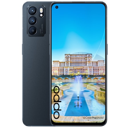 Telefon mobil Oppo Reno 6, Dual SIM, 128GB, 8GB RAM, 5G, Stellar Black ...