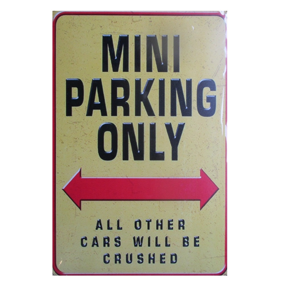 Placa metalica decorativa, Model Mini parking only, 30 x 20 cm ...