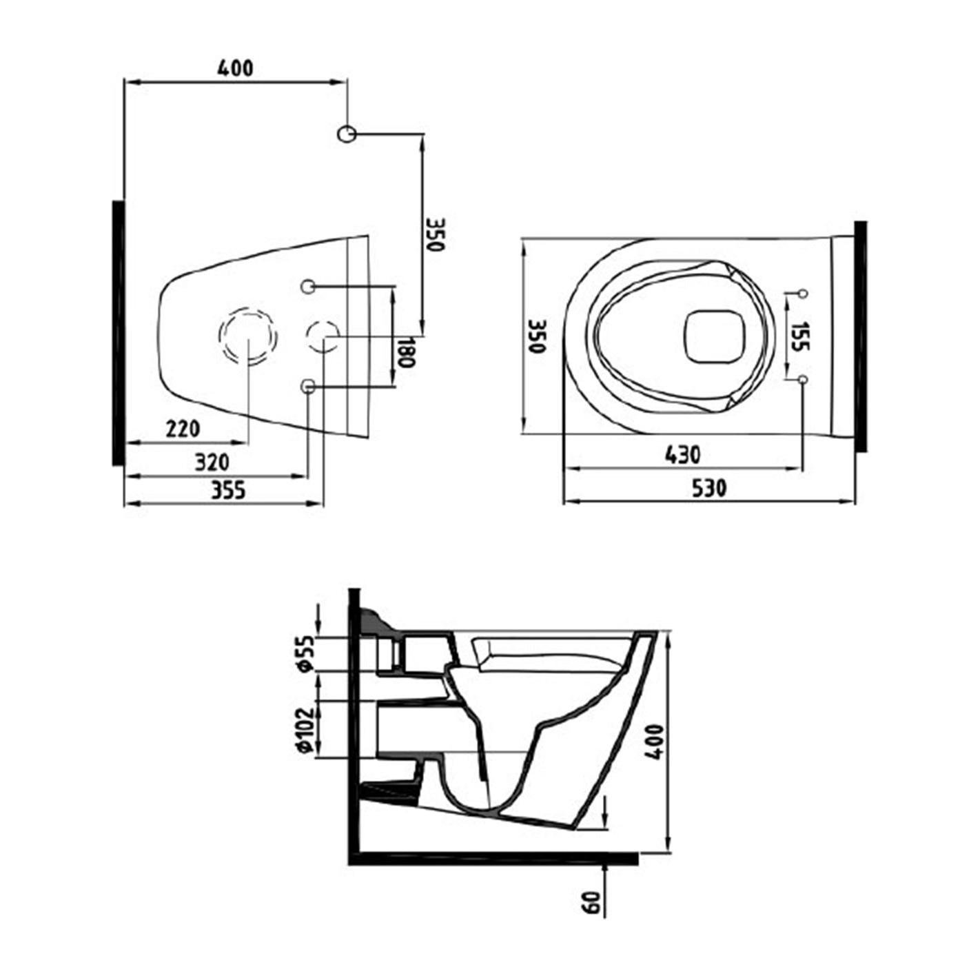 Set 2 in 1 Toaleta cu bideu Bien Mineral No-RIM, Grohe, capacitate 9 L ...