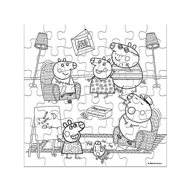 Puzzle de colorat Peppa Pig, Luna, 42 buc - eMAG.ro