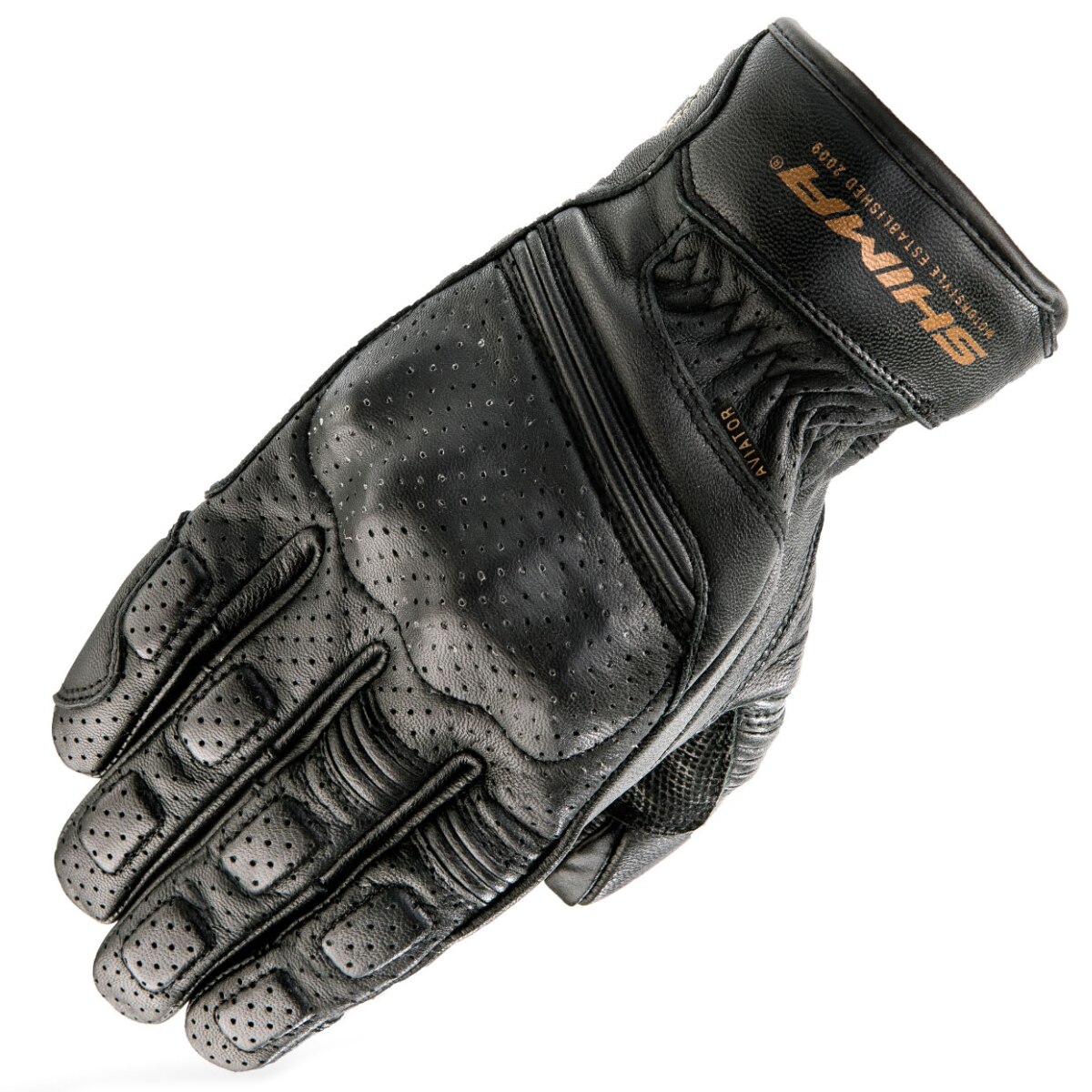 Manusi moto piele SHIMA Aviator, negru, L - eMAG.ro