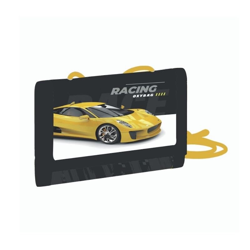 Portofel pentru copii, Oxybag, Textil, Masina, Negru - eMAG.ro