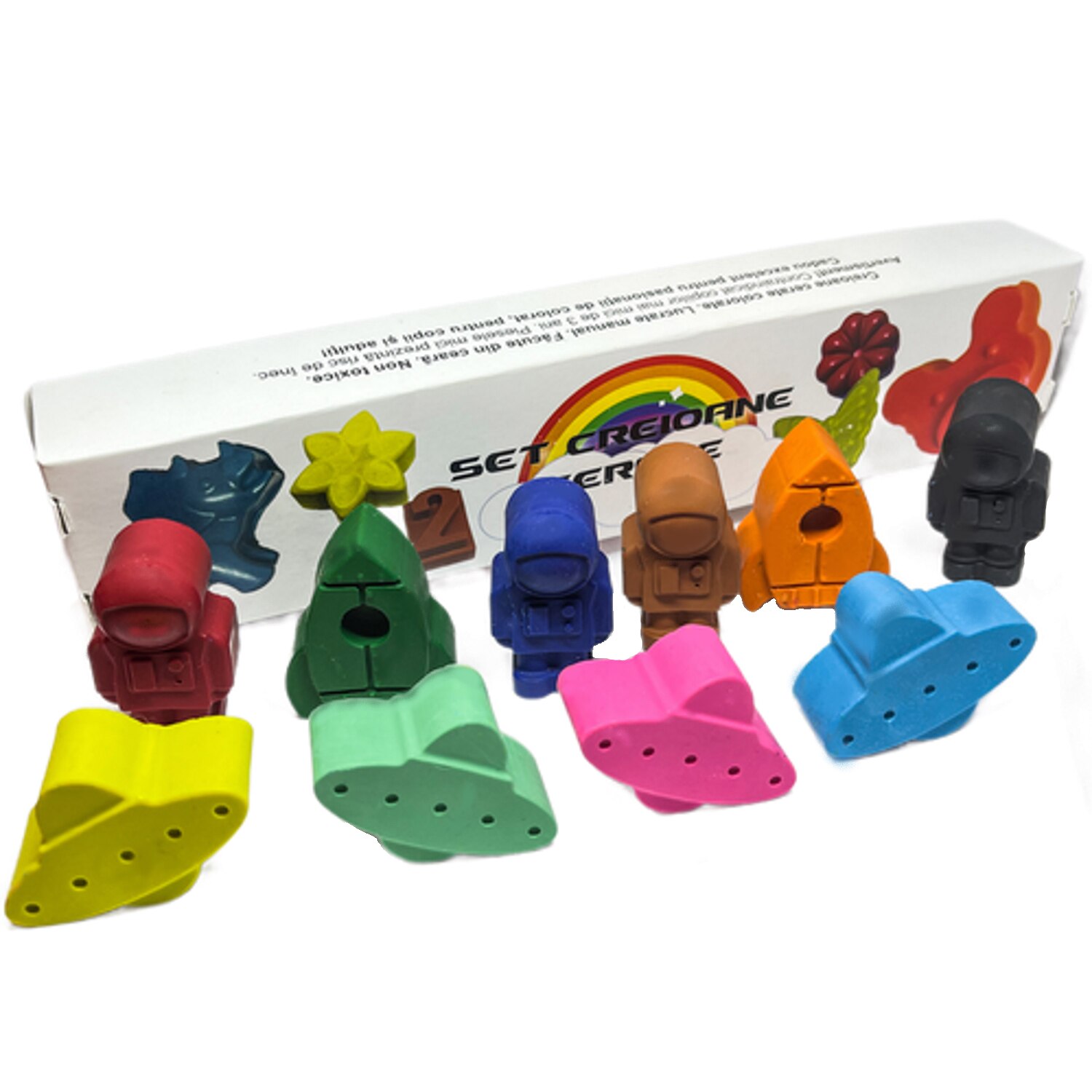 Set 10 Creioane cerate COSMOS, multicolor, de la 3 ani, gradinita ...