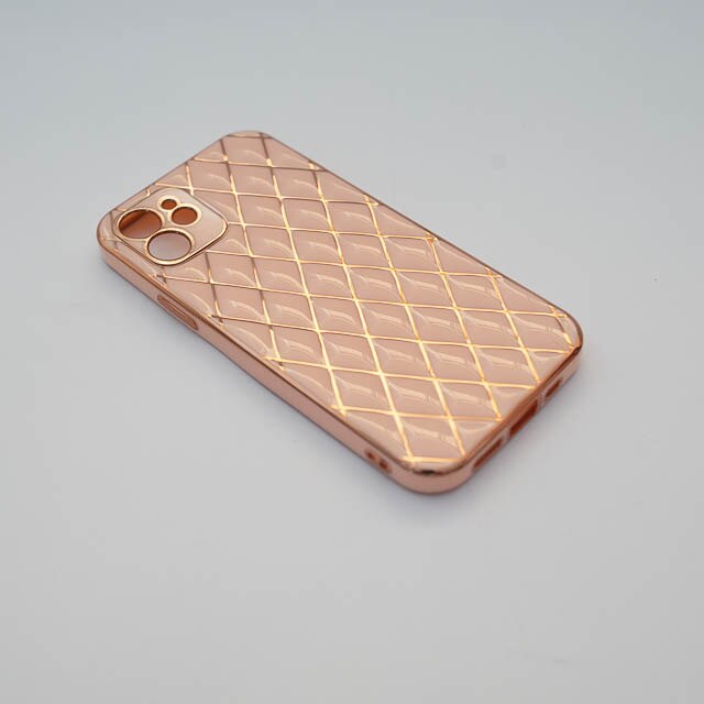 Husa de telefon, pentru Iphone 12, model Luxury, culoare roz pudra ...
