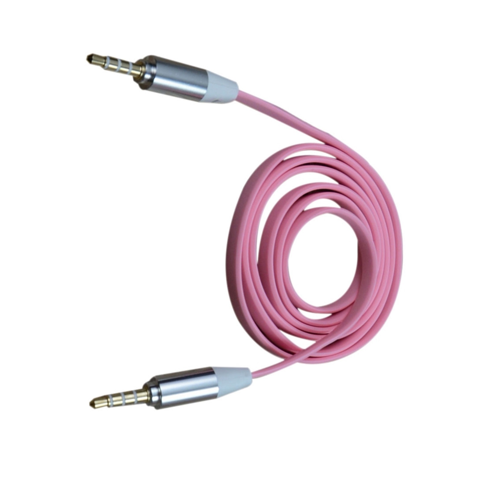 Cablu audio Jack-Jack flat de 3.5 mm, 3 m, Roz - eMAG.ro