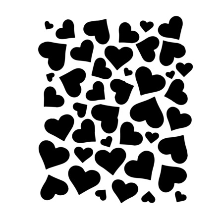 Sablon decorativ Heart Pattern, A4, reutilizabil, plastic - eMAG.ro