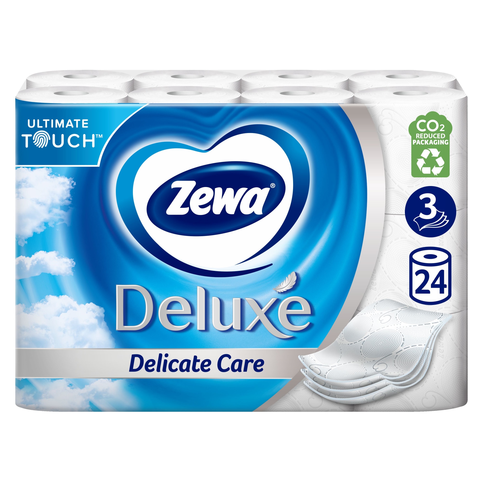 Zewa Deluxe 3 rétegű toalettpapír, Delicate Care 24 tekercs - eMAG.hu