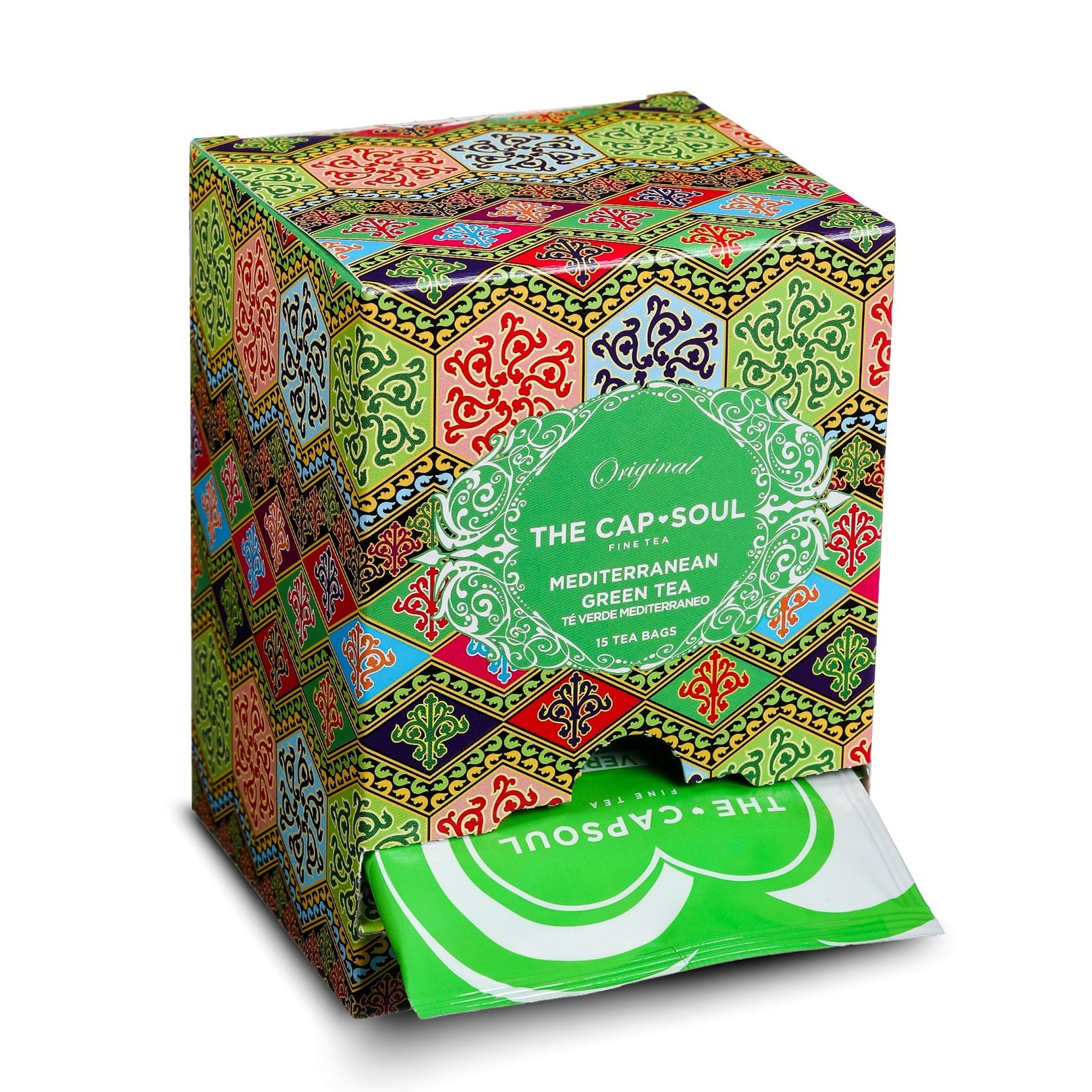 Zöld tea The Cap Soul, Mediterraneo, 15 tasak, gyógynövény, antioxidáns ...