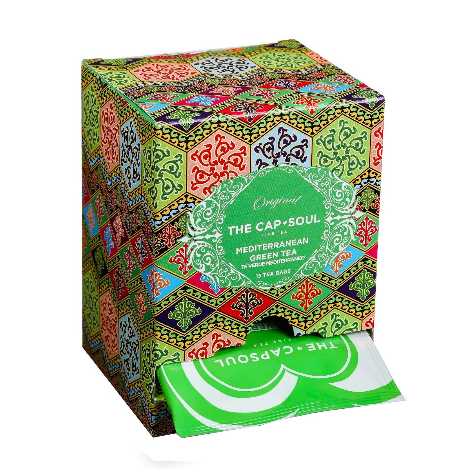 Zöld tea The Cap Soul, Mediterraneo, 15 tasak, gyógynövény, antioxidáns ...