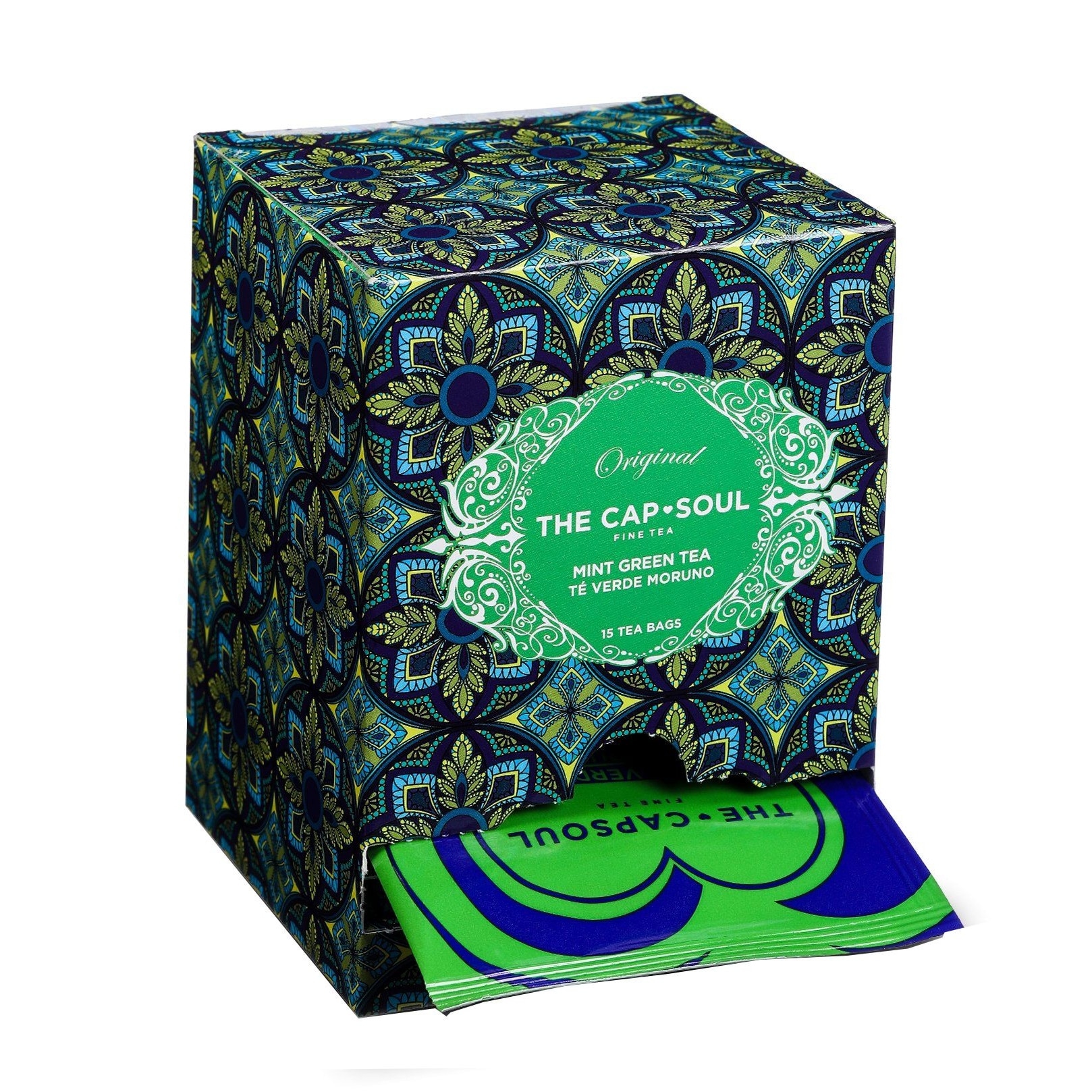 Ceai verde The Cap Soul, Mint Green Tea, 15 plicuri, antioxidant ...