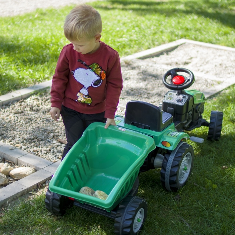 Pedálos traktor, WOOPIE, billenő, zöld/fekete, 3+ - eMAG.hu