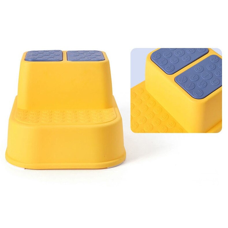 Treapta inaltator 2 in 1 pentru copii Little Mom Kids Step Yellow - eMAG.ro