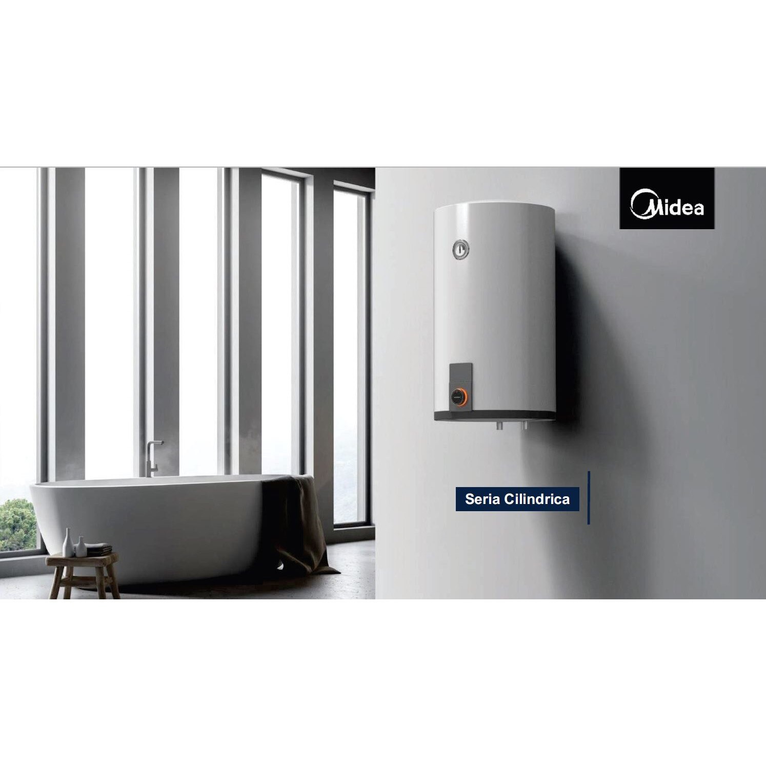 Boiler electric cilindric pentru preparare apa calda Midea, D80-15FX ...