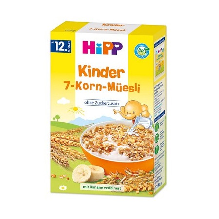 Hipp Bio musli cu 7 cereale si banana, fara lapte, copii 1-3 ani - eMAG.ro