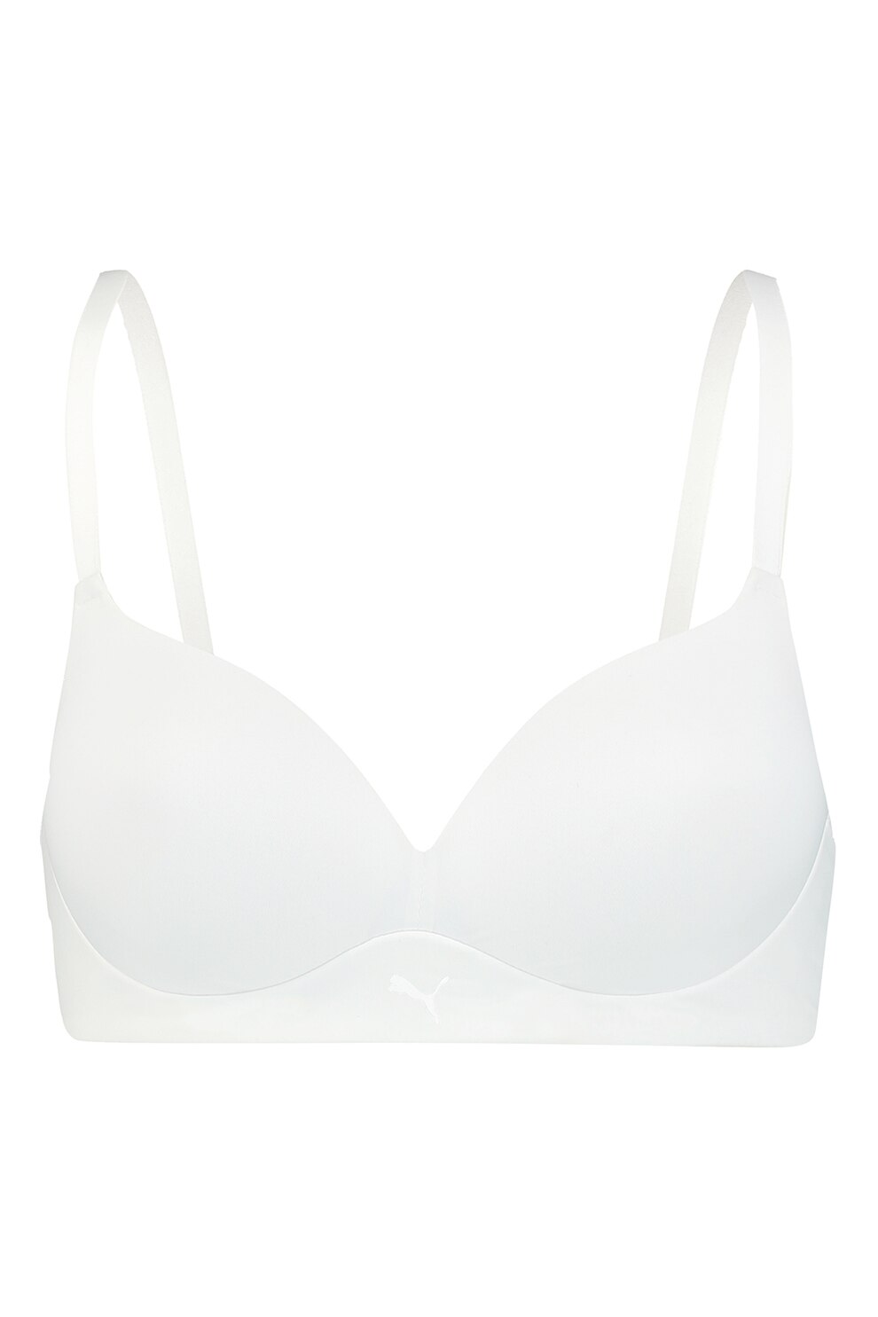 Puma, Подплатен сутиен с регулируеми презрамки, Бял, 80B - eMAG.bg