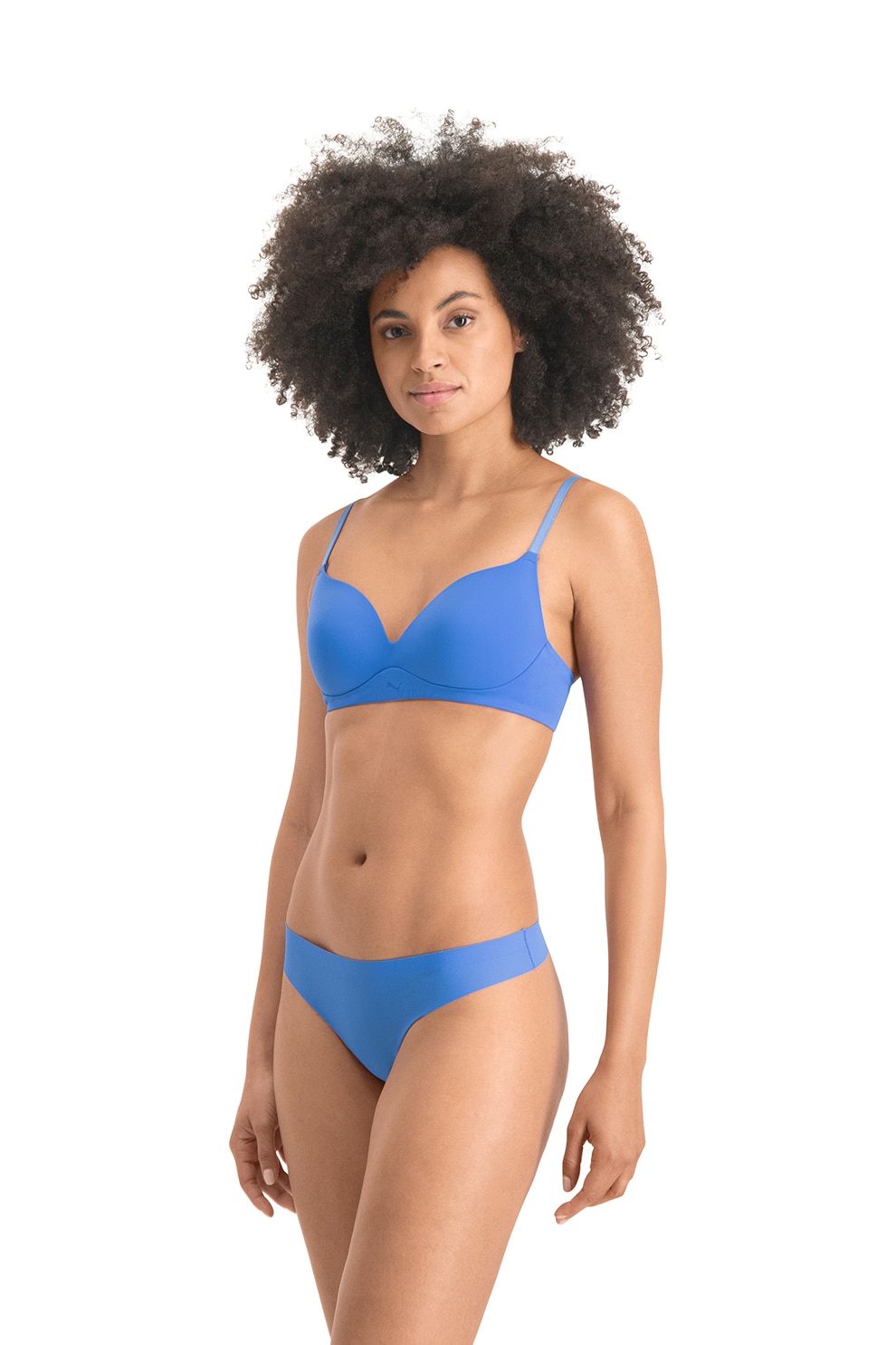 Puma, Подплатен сутиен с регулируеми презрамки, Син, 80B - eMAG.bg