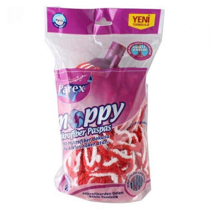 Rezerva mop microfibra Moppy, rosu - eMAG.ro