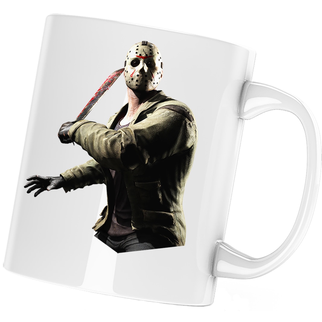 Чаша Mortal Kombat Jason Voorhees Freedy Kruegger Chainsaw, Бял, 330 мл ...