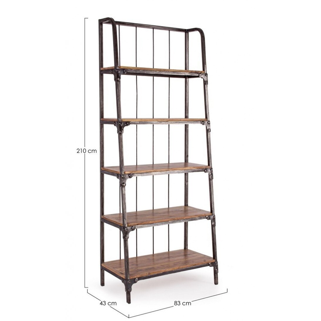 Raft 5 polite fier lemn Oskar 83x43x210 cm - eMAG.ro