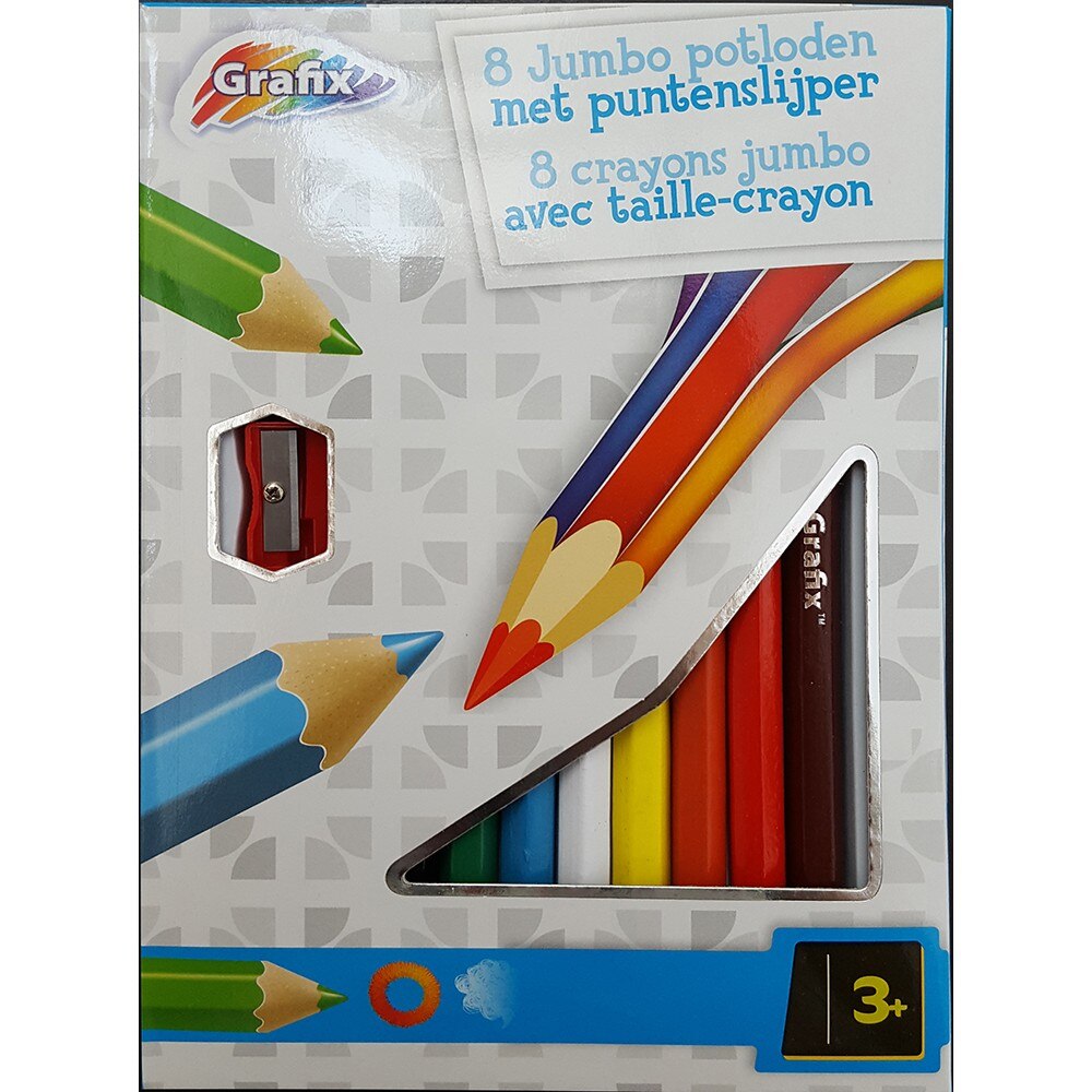 Set 8 creioane colorate - Jumbo - eMAG.ro