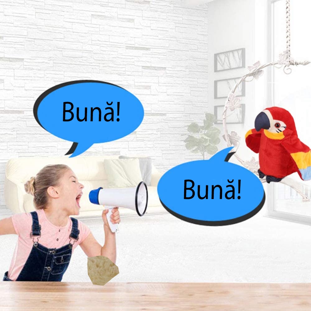 Jucarie Interactiva Papagal Vorbitor Zenuk® - Vorbeste, Repeta, Se ...