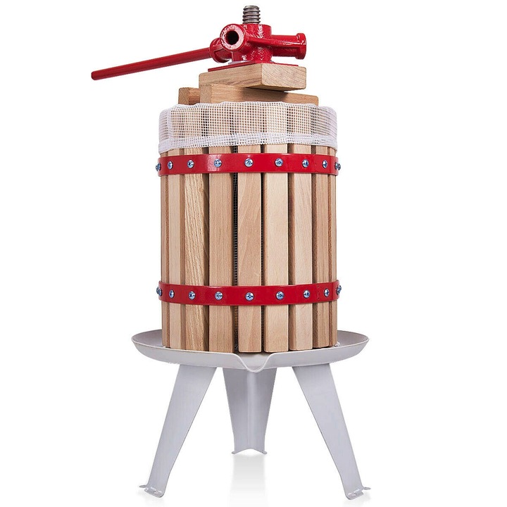 Presa teasc pentru stors struguri 6 litri din lemn de stejar - eMAG.ro