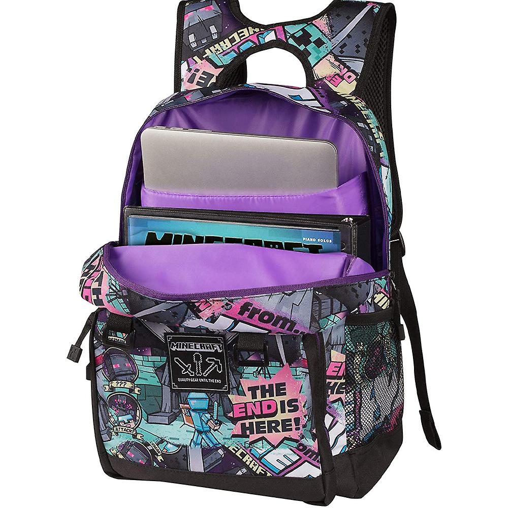 Ghiozdan Minecraft, 45x35 x23 cm, Multicolor - eMAG.ro