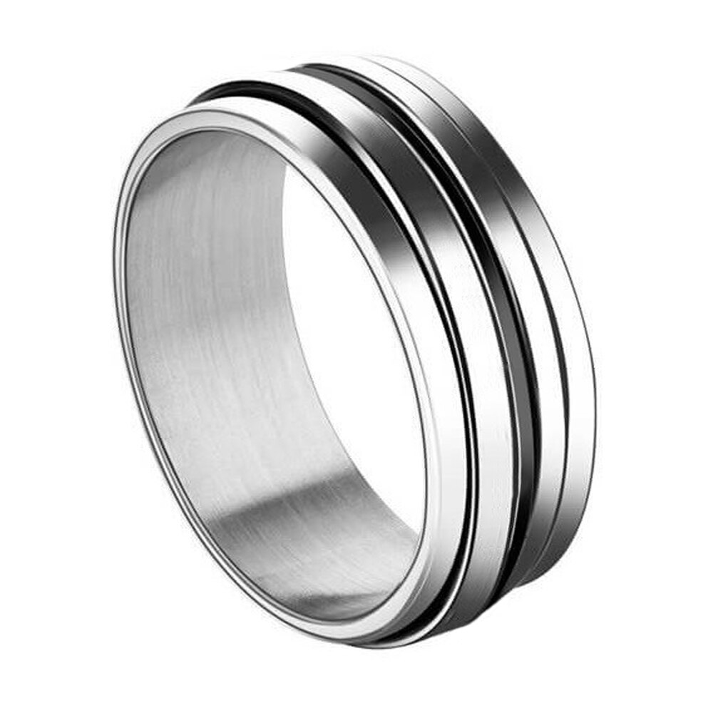 Inel antistres inox 3564F,Argintiu,12 US,Sic Moda - eMAG.ro