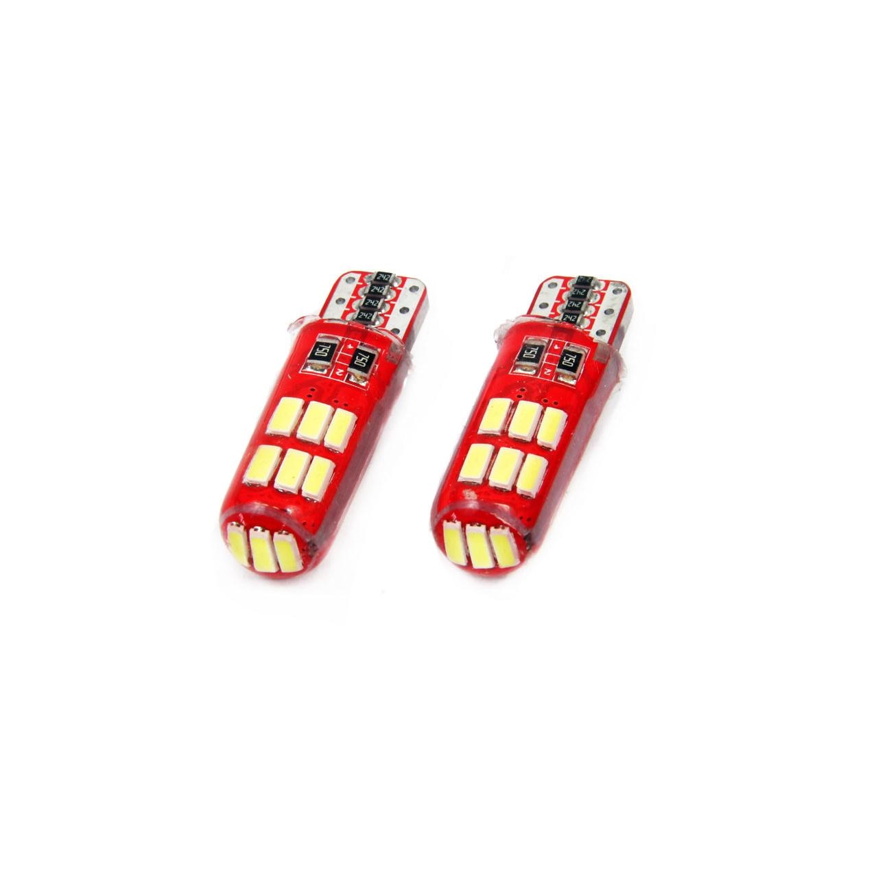 Set becuri auto cu LED CANBUS compatibil T10e W5W 12 SMD SILCA Alb 12V ...
