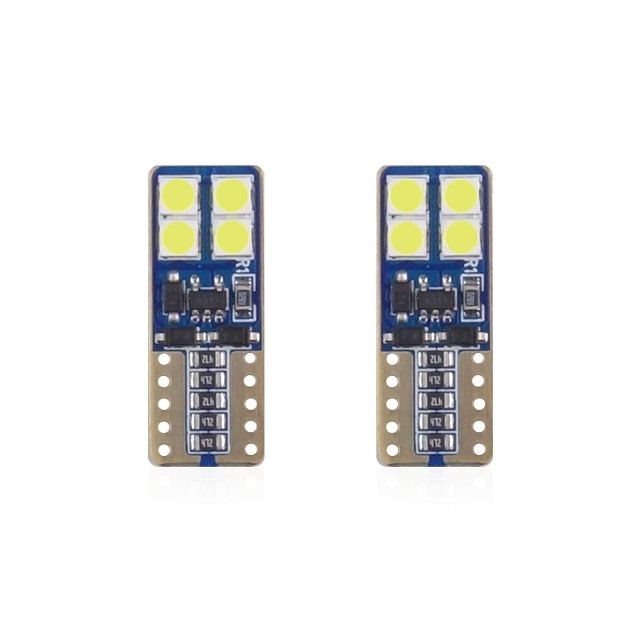 Set Becuri Auto Cu Led Canbus Compatibil T10e W5w 8 Smd Alb 12, 24v ...