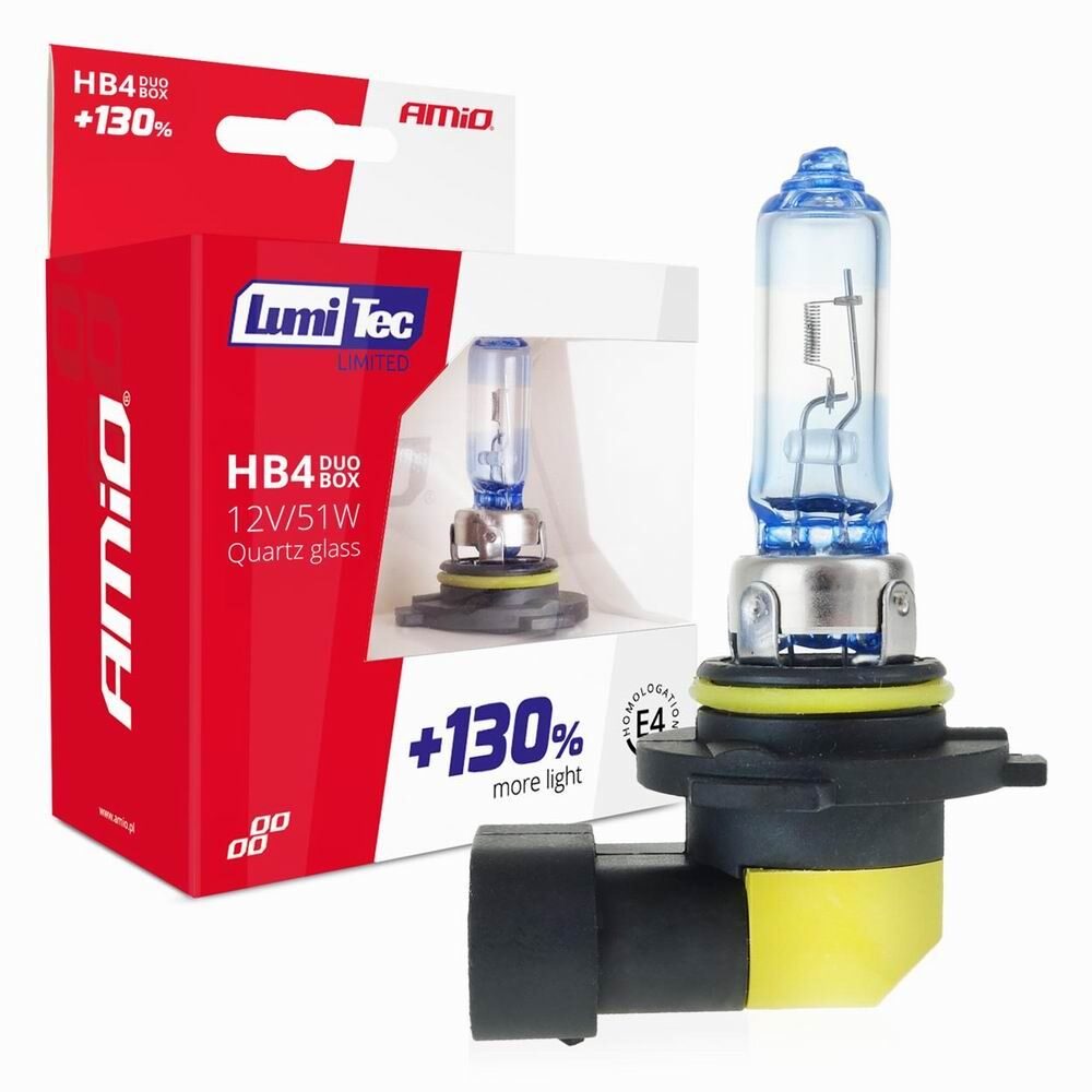 Set becuri cu halogen HB4 12V 51W LumiTec LIMITED + 130% DUO BOX - eMAG.ro