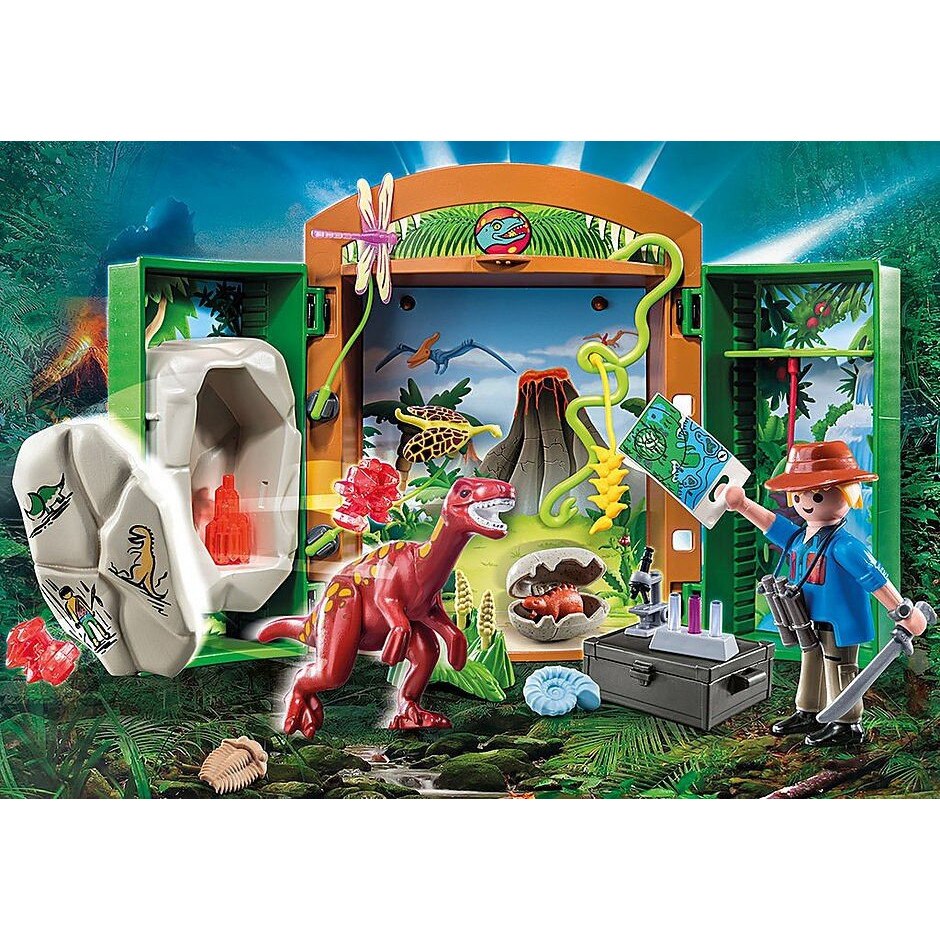 Set figurine Playmobil, Dino researcher, 59 piese - eMAG.ro