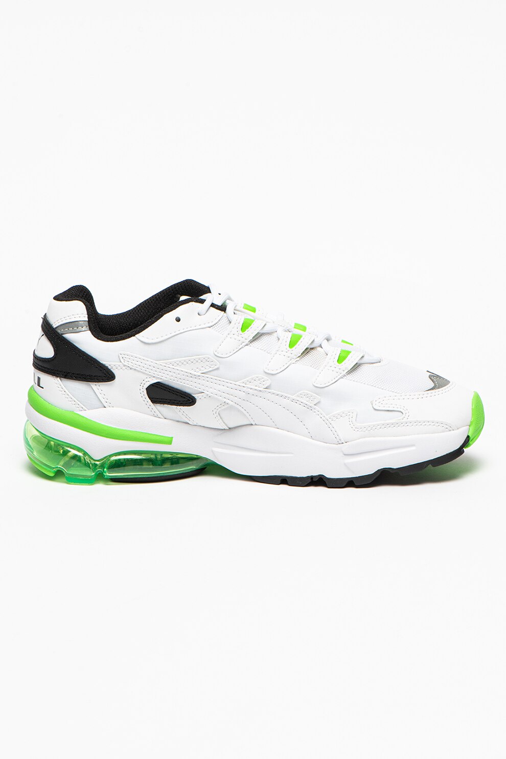 Puma, Спортни обувки Cell Alien Kite с цветен блок, Бял / Зелен / Черен ...